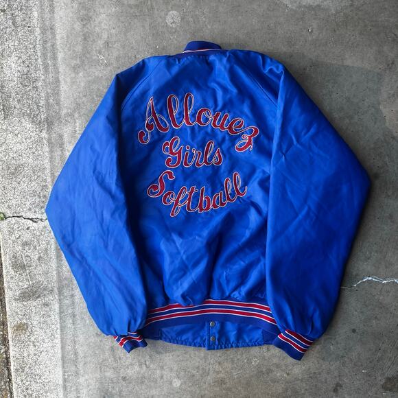 American Vintage | Jackets & Coats | Vintage 7s Chain Stitch Satin ...